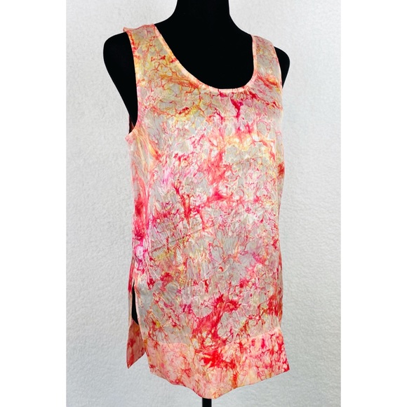 EDUN | Tops | Edun Silk Organza Tie Dye Crinkle Tank Top | Poshmark